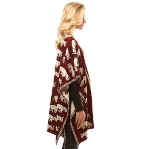 LOF | Jackets & Coats | Lof Reversible Elephant Pattern Shawl | Poshmark